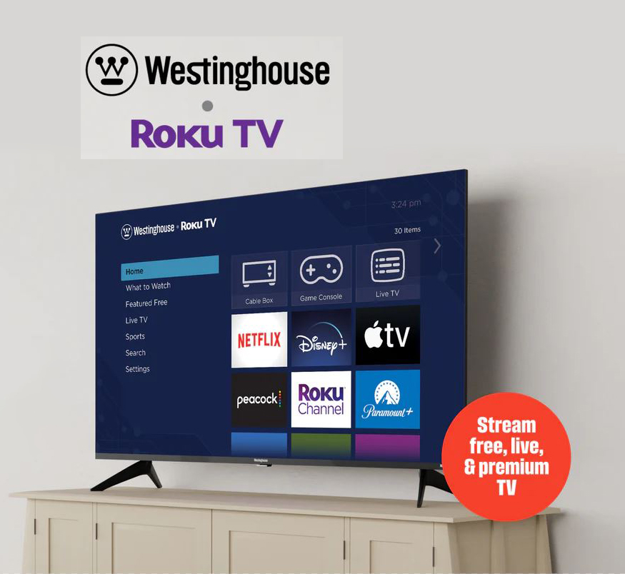 Westinghouse 43" Edgeless 4K UHD Roku TV (WR43EX4300, 2024) - Newegg.com