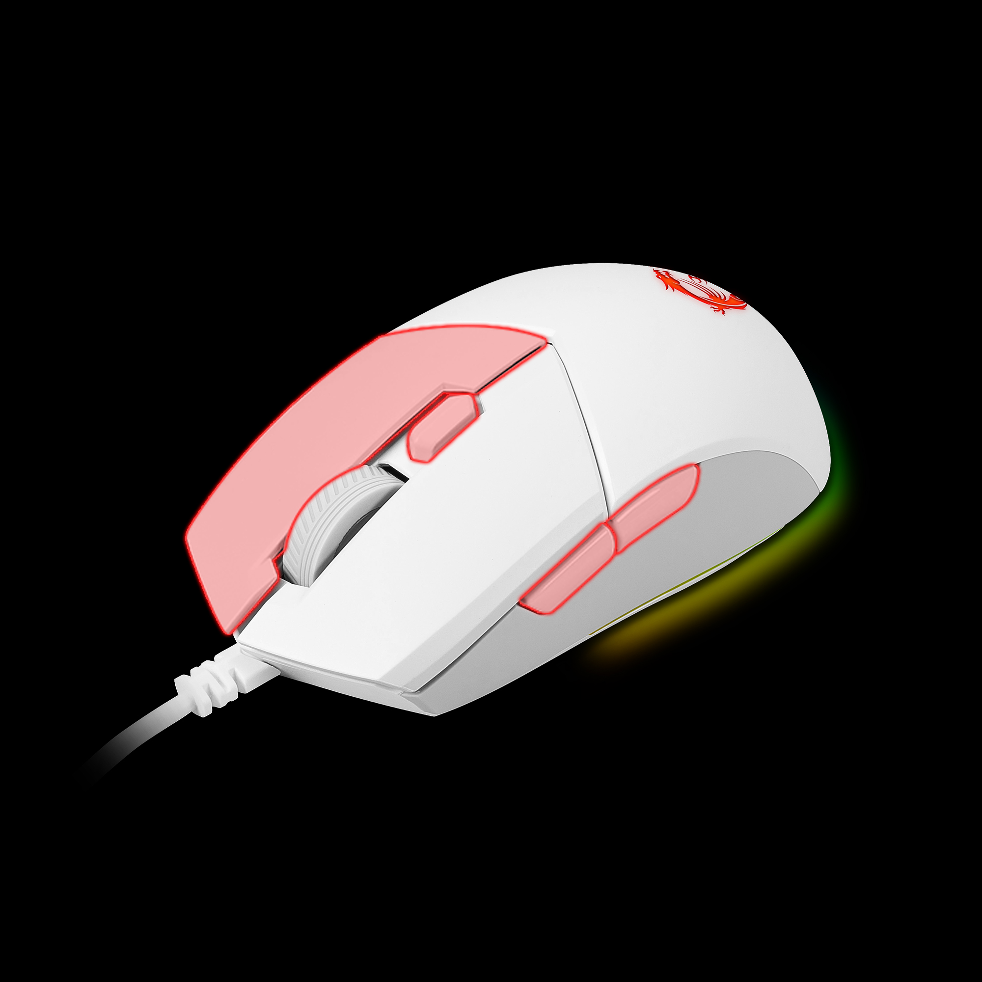 MSI Clutch GM11 White Gaming Mouse - 5000 DPI Optical Sensor ...