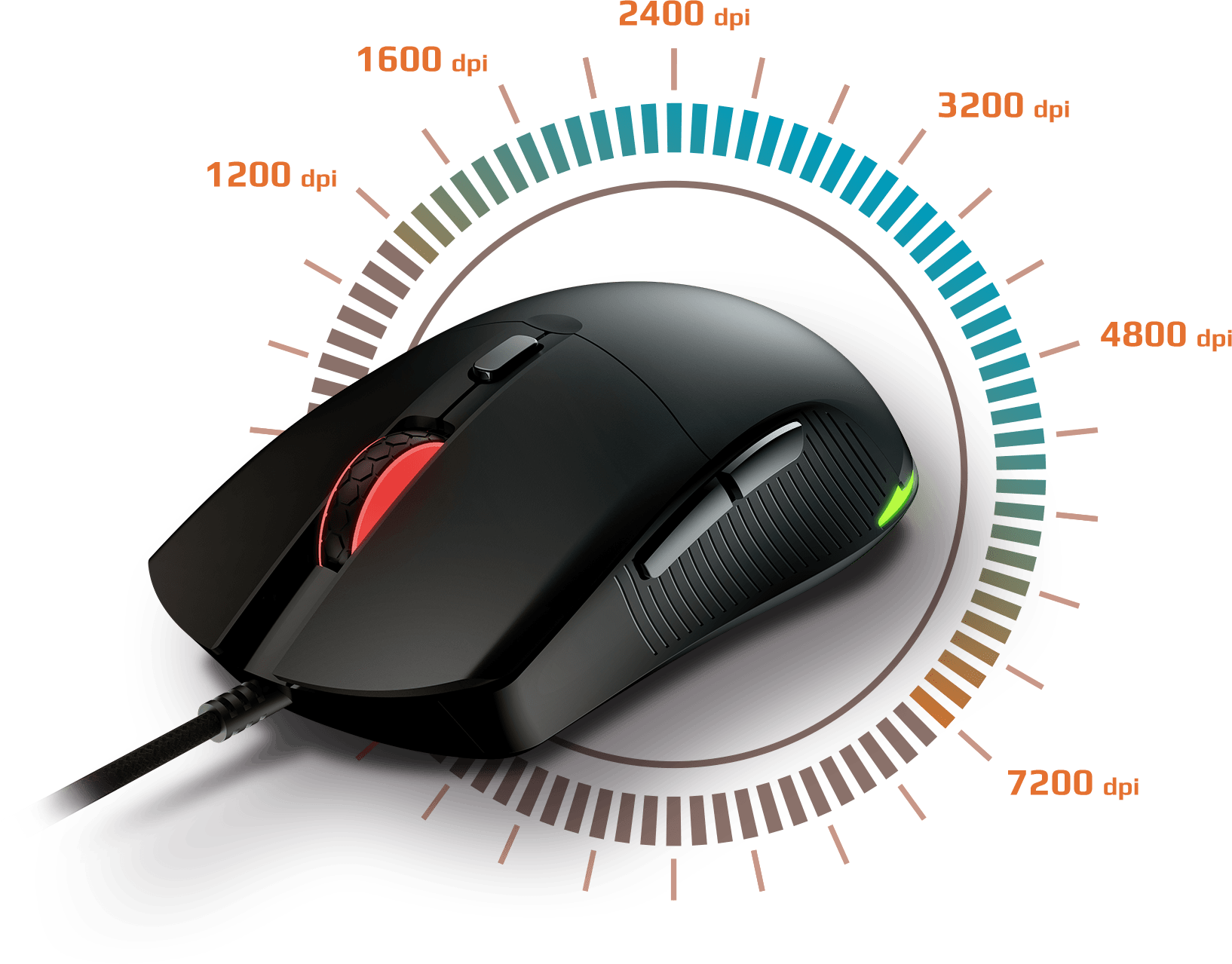 MSI FORGE GM310 Wired Optical Gaming Mouse, RGB LED, 20 Million Clicks ...