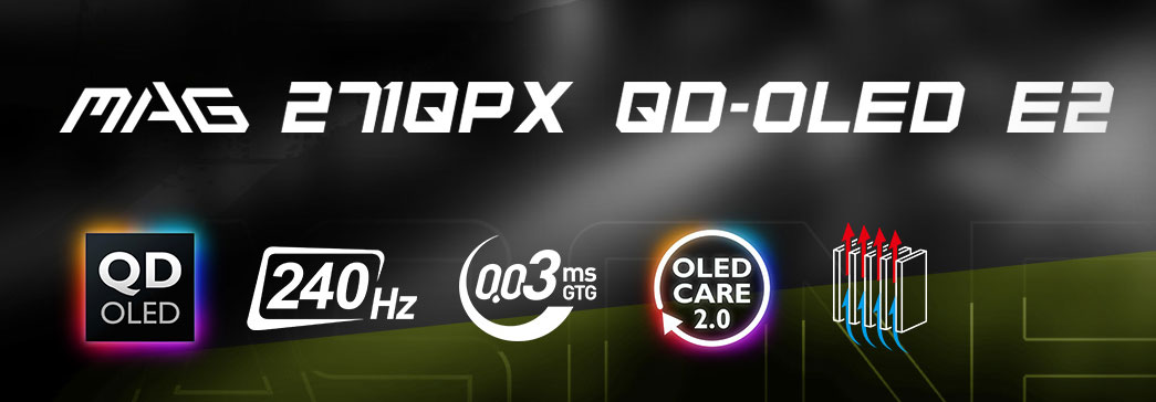 MSI 27" 240 Hz QD-OLED QHD Gaming Monitor 2560 x 1440 (2K) MAG 271QPX ...