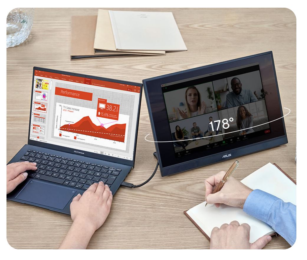 ASUS ZenScreen 17" (17.3" viewable) 1080P Portable USB-C Monitor ...