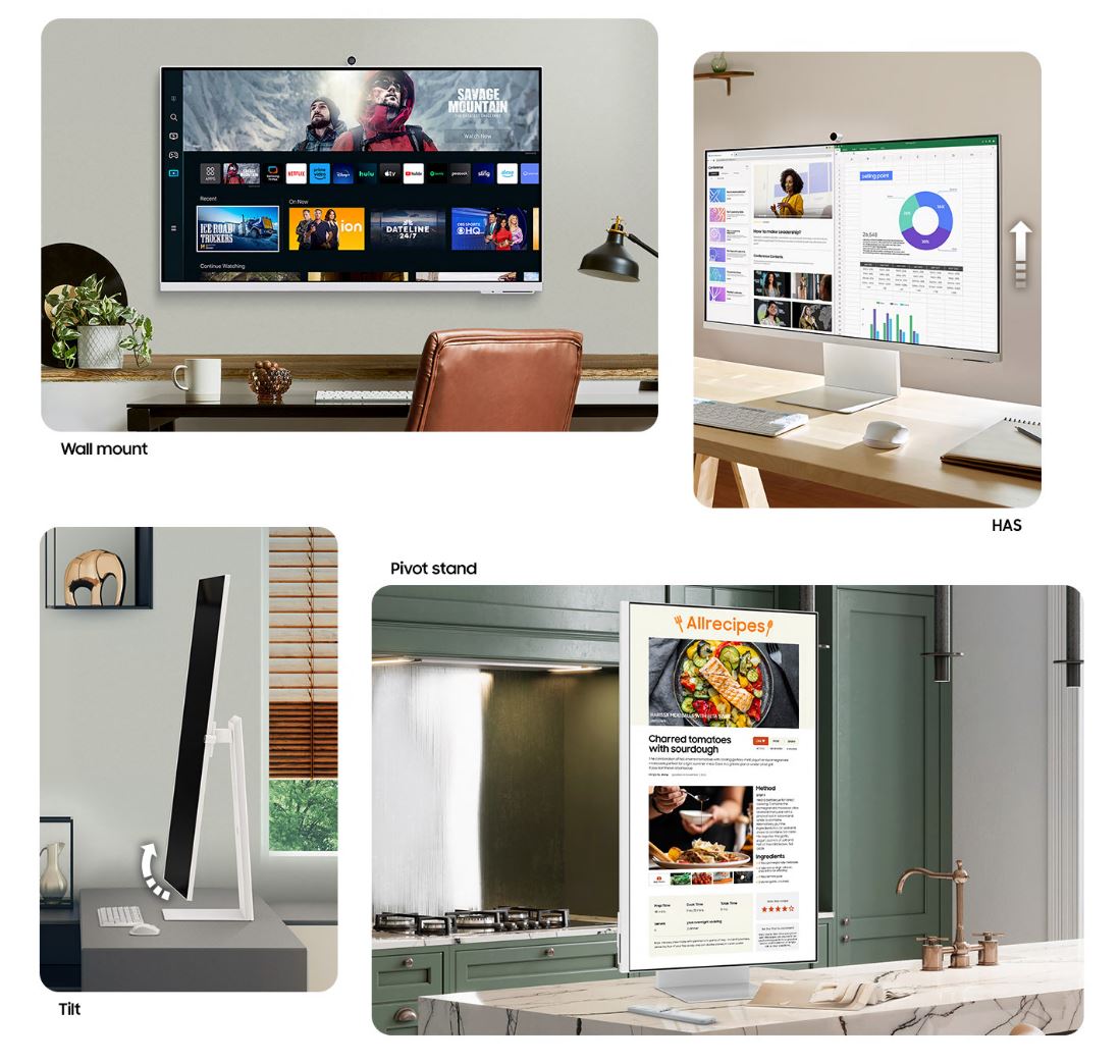 SAMSUNG 32" 60 Hz VA UHD Monitor 4ms (GTG) NA HDMI, USB-C Flat Panel ...