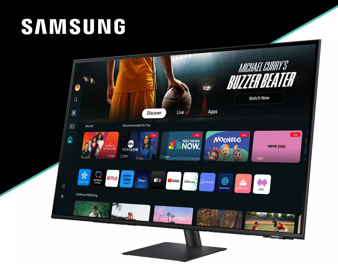 Samsung 43" Smart Monitor M7 (M70D) 4K UHD with Streaming TV, Speakers ...