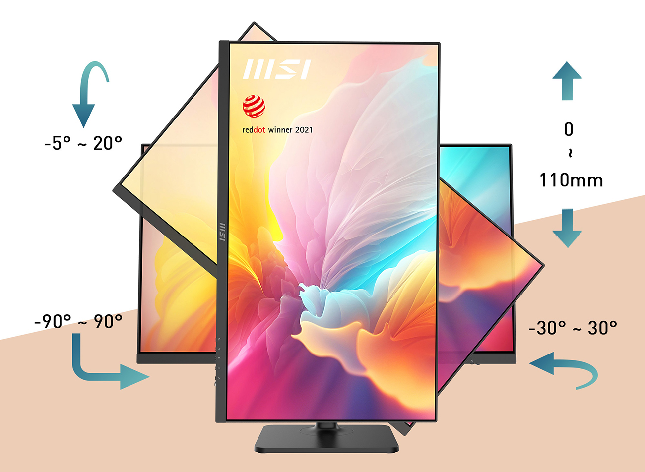 MSI Modern MD272XP 27" IPS 1920 x 1080 (FHD) Computer Monitor, 100 Hz ...