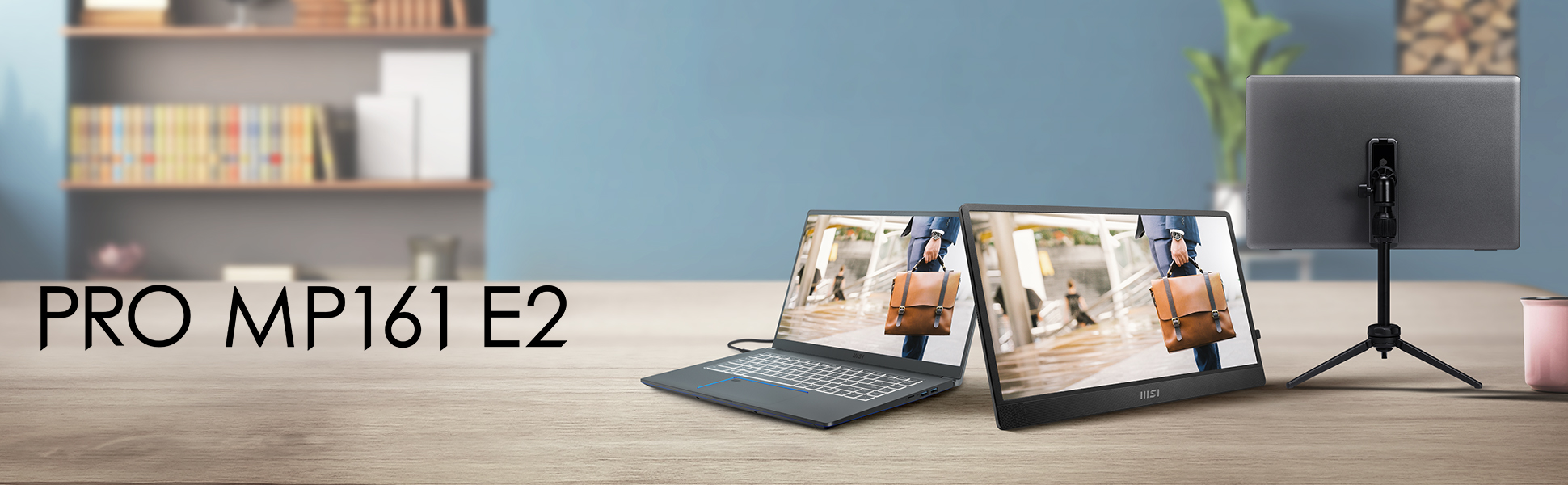 MSI Pro MP161 E2 Portable Monitor, 15.6" FHD IPS 1080p, USB Type-C ...