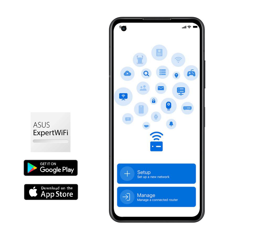 ASUS ExpertWiFi EBM68 AX7800 Tri-band Business Mesh WiFi 6 System (2 ...