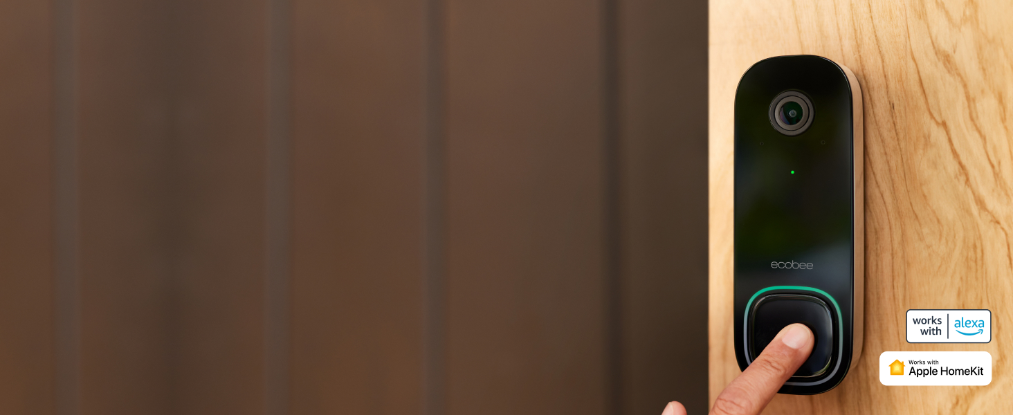 Ecobee Smart Video Doorbell Camera (Wired) - With Industry Leading HD ...