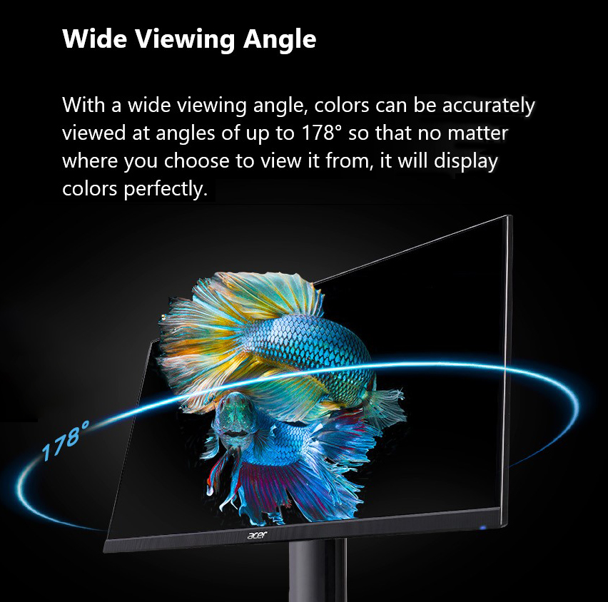 Acer KA272 EBI 27" IPS Full HD (1920 x 1080) Zero-Frame Gaming Office ...