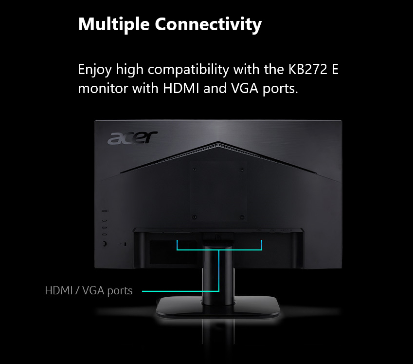 Acer KA272 EBI 27" IPS Full HD (1920 x 1080) Zero-Frame Gaming Office ...