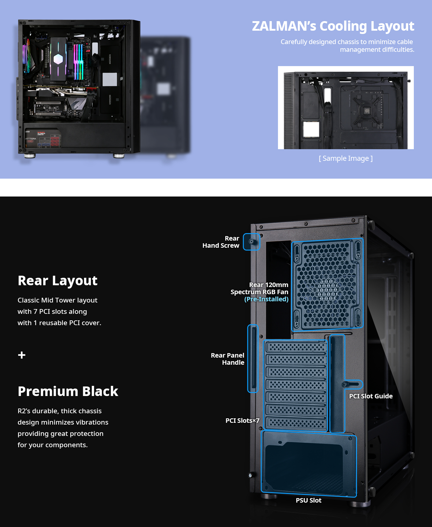 Zalman R2 ATX Mid Tower PC Case with Modern Mesh Front Panel Design ...