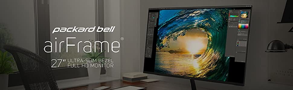 Packard Bell AirFrame 27 Inch Desktop Computer Monitor, FHD IPS LED ...
