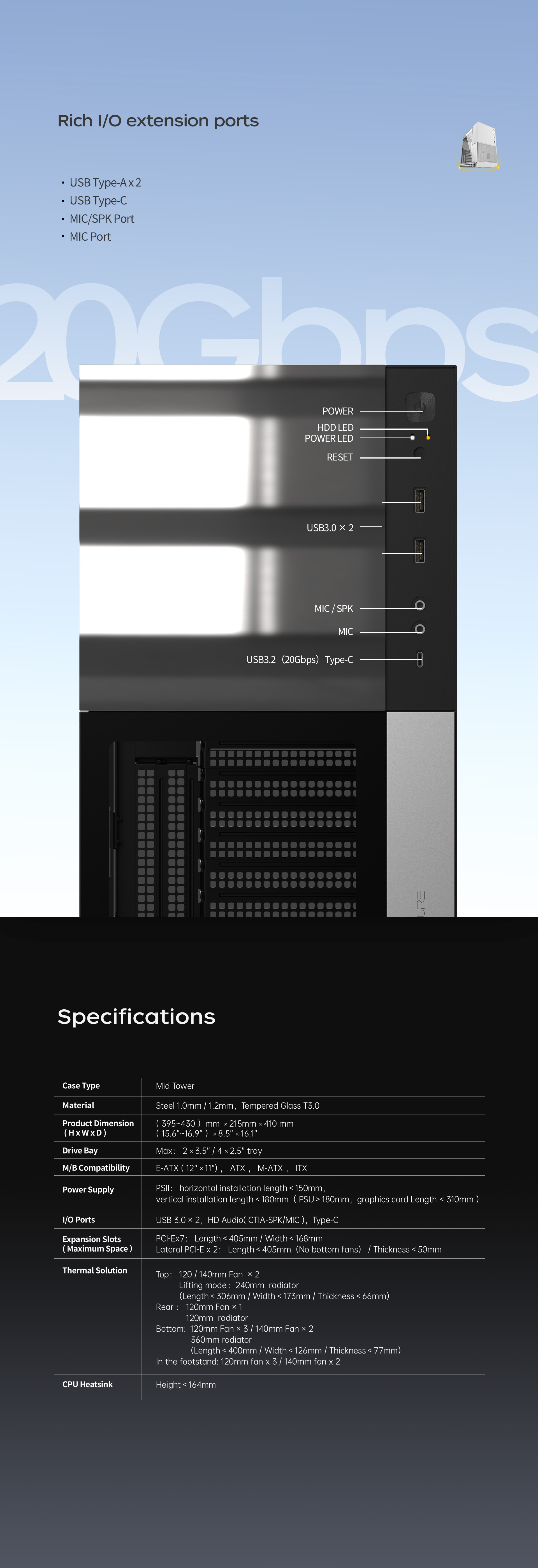 Geometric Future M4 Caliburn mid/Mini Tower, E-ATX/ATX Gaming Case ...