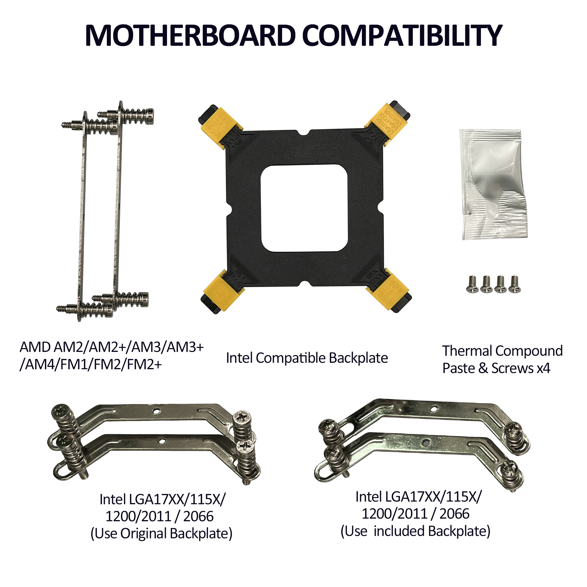PANO-MOUNTS CPU Stock Air Cooler Fan with 120mm ARGB 4Pin PC PWM Fans 6 ...