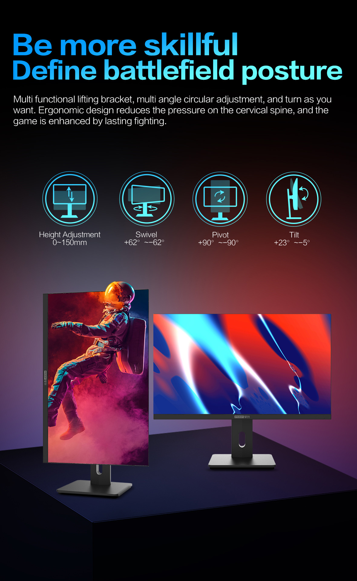 IPASON E2729S-Z 27" 165Hz 2K 1440P FreeSync HDR400 Gaming Monitor, 2560 ...