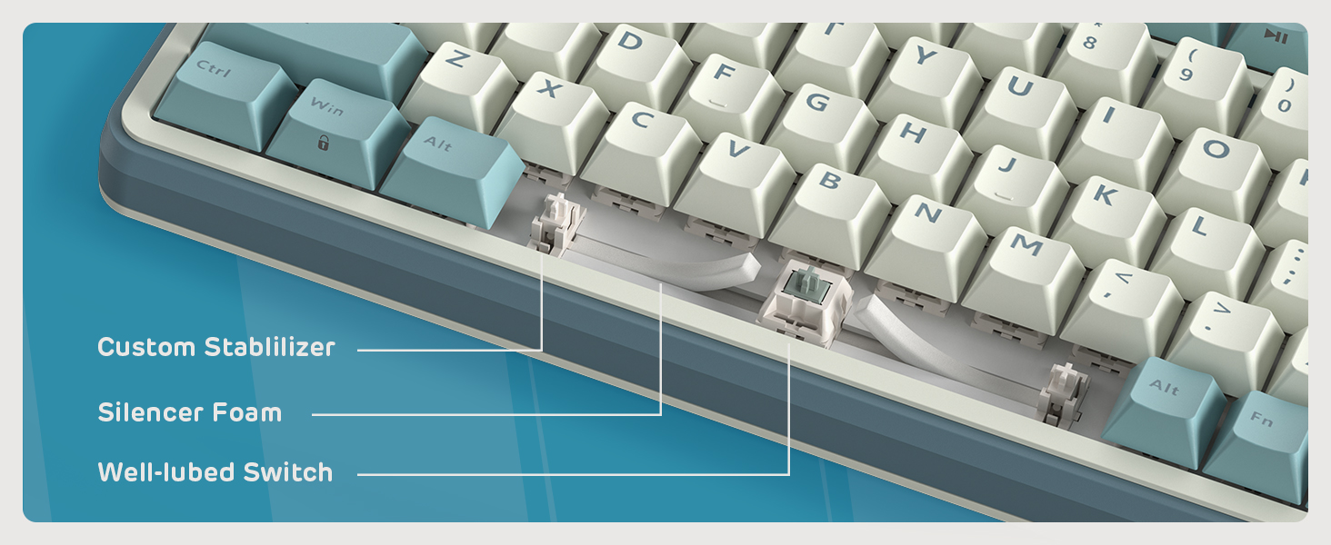 RK ROYAL KLUDGE S98 Mechanical Keyboard Smart Display & Knob Top Mount ...