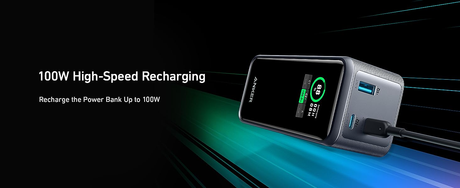 Anker Prime Power Bank, 20,000mAh Portable Charger with 200W Output ...