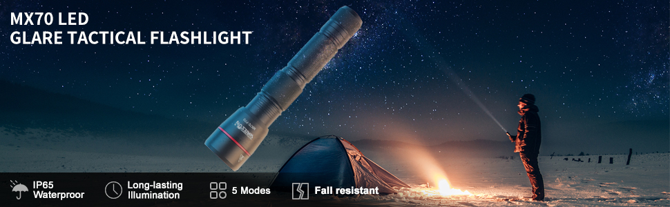 WARSUN Flashlights Rechargeable Tactical LED High Lumens Flashlight ...