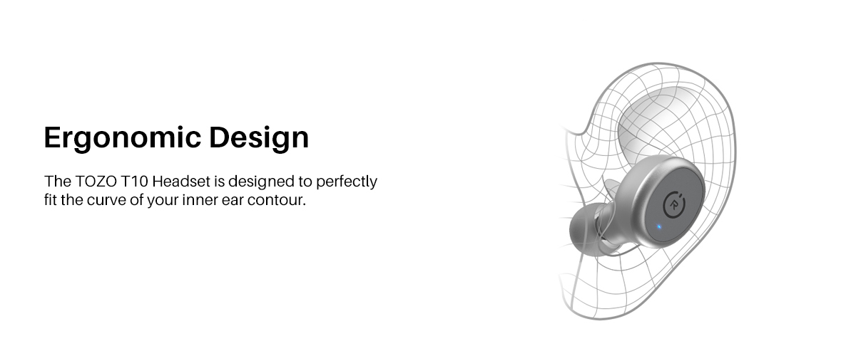 TOZO T10 Bluetooth 5.3 Wireless Earbuds with Wireless Charging Case ...