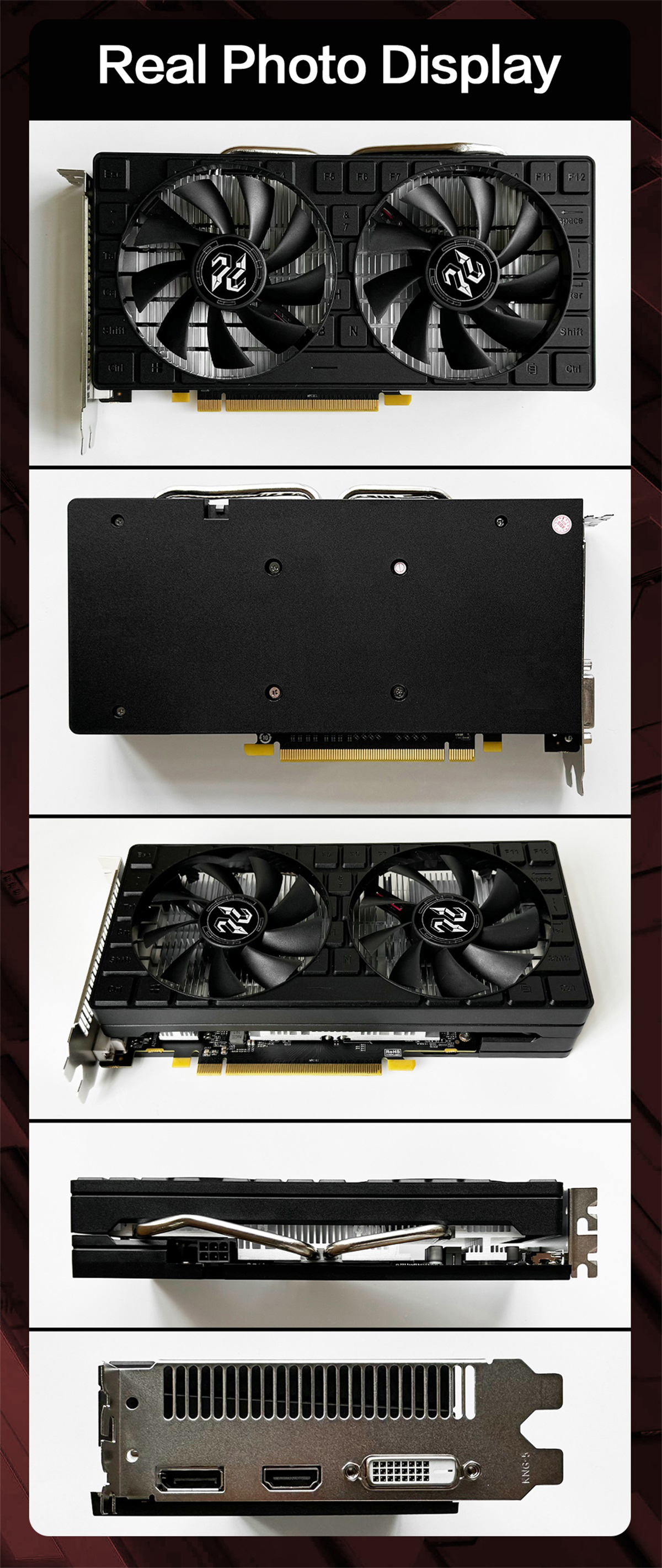 PELADN RX 580 8GB Graphics Card GPU DirectX 12 256-Bit GDDR5 PCI ...