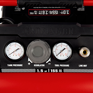 CRAFTSMAN Air Compressor 3 Gallon 1.5 HP Max 155 Psi Pressure Oil Free Tire Inflator Portable CMXECXA0200341 Newegg