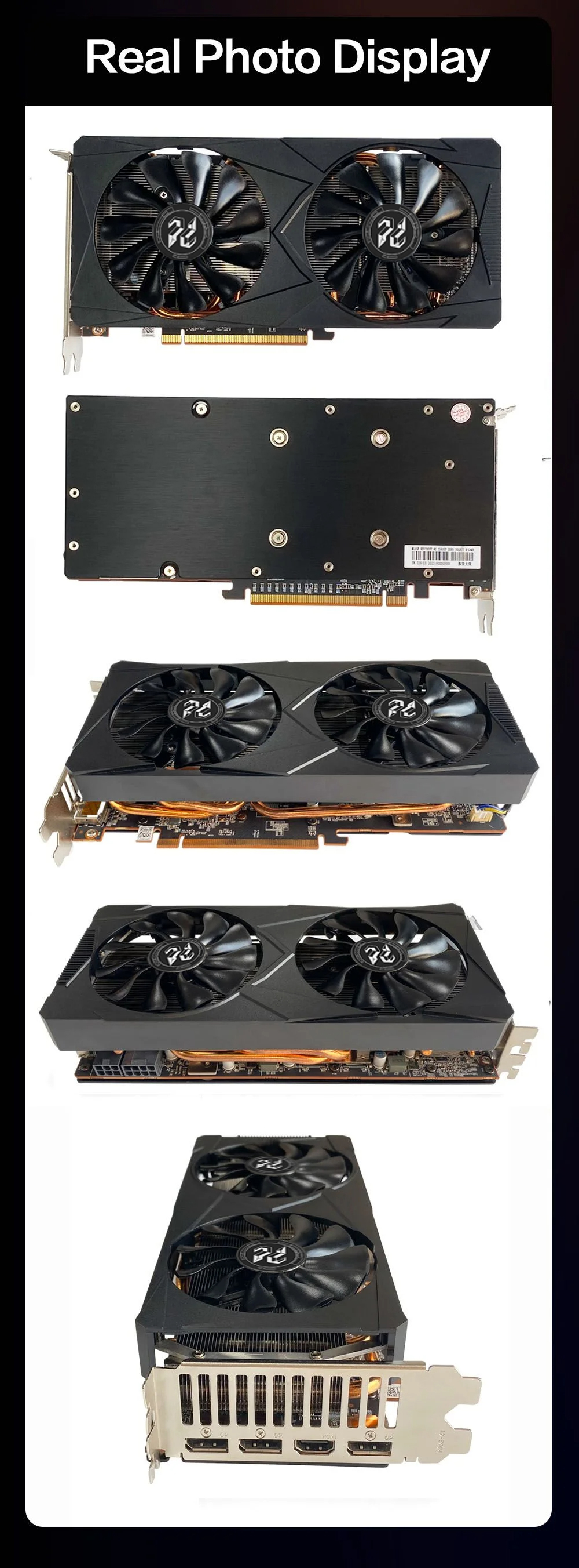 PELADN RX 5700XT 8G Graphics Card 6Pin+8Pin 256Bit GDDR6 CUDA 2560 ...