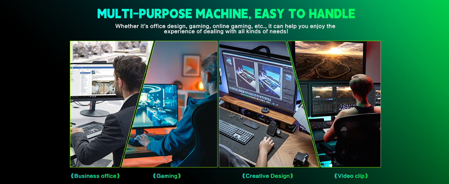 HZG Gaming Desktop Computer PC,AMD Ryzen 7 5700G, 16GB RAM and 1TB NVMe ...