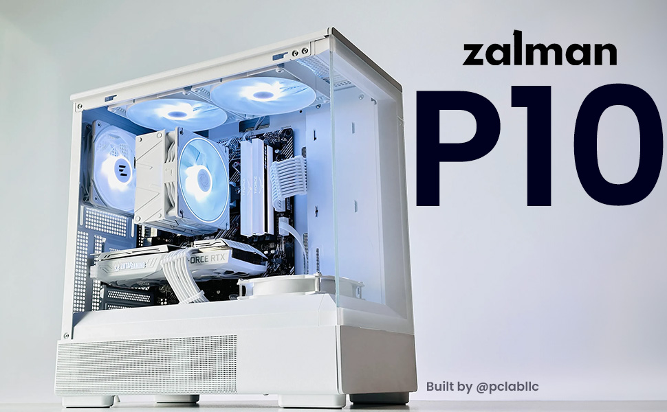 Zalman P10 Micro-ATX mATX Gaming PC Case, 120mm ARGB 4-pin PWM Fan Pre ...