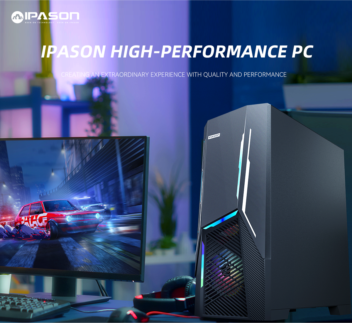 IPASON Gaming PC Desktop Intel i5 12400F(up to 4.4GHz) , RTX 4060, 1TB NVME SSD, 16GB DDR4 RAM ...