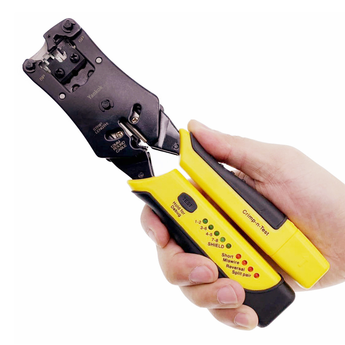 Yankok [RJ45 RJ12 RJ11 Cable Tester Crimper] for 8P 6P 4P Network ...