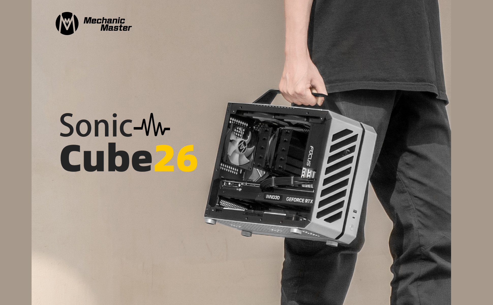 Mechanic Master C26 Small Cube Sugar M-atx Chassis / Alumium / Steel / Temered Glass ITX/MATX ...