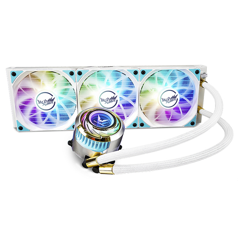 VALKYRIE C360-RGB IP White All-in-One Liquid CPU Cooler, 3*120mm ARGB ...