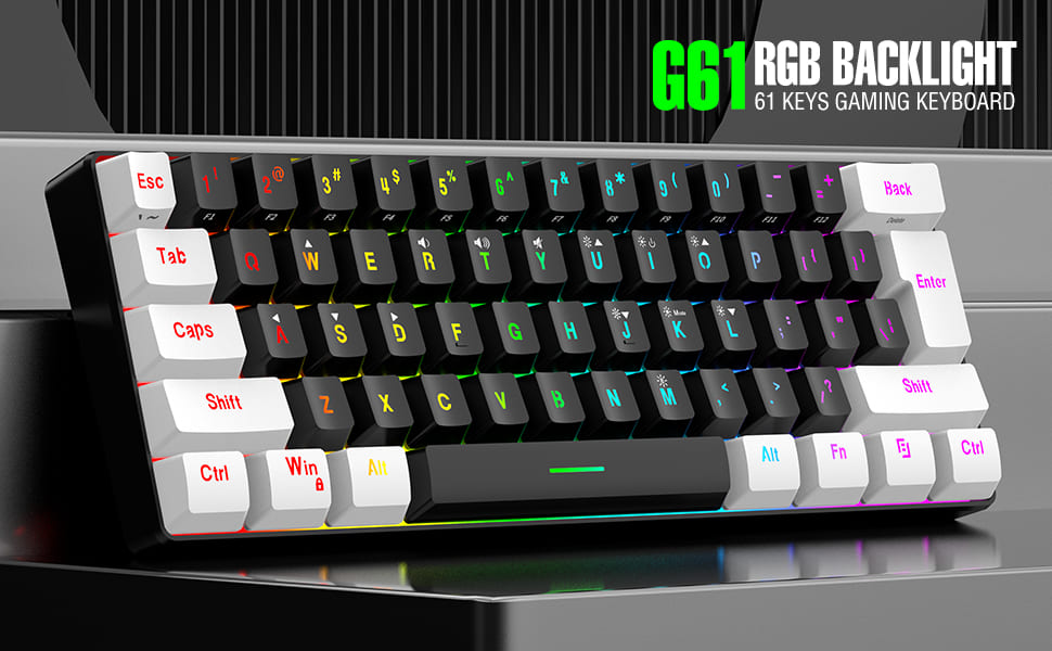 7KEYS 60% Wired Gaming Keyboard RGB Backlight - Newegg.com