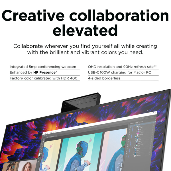 HP Z24m G3 QHD HDR Conferencing Monitor 4Q8N9AA#ABA Bundle With ...