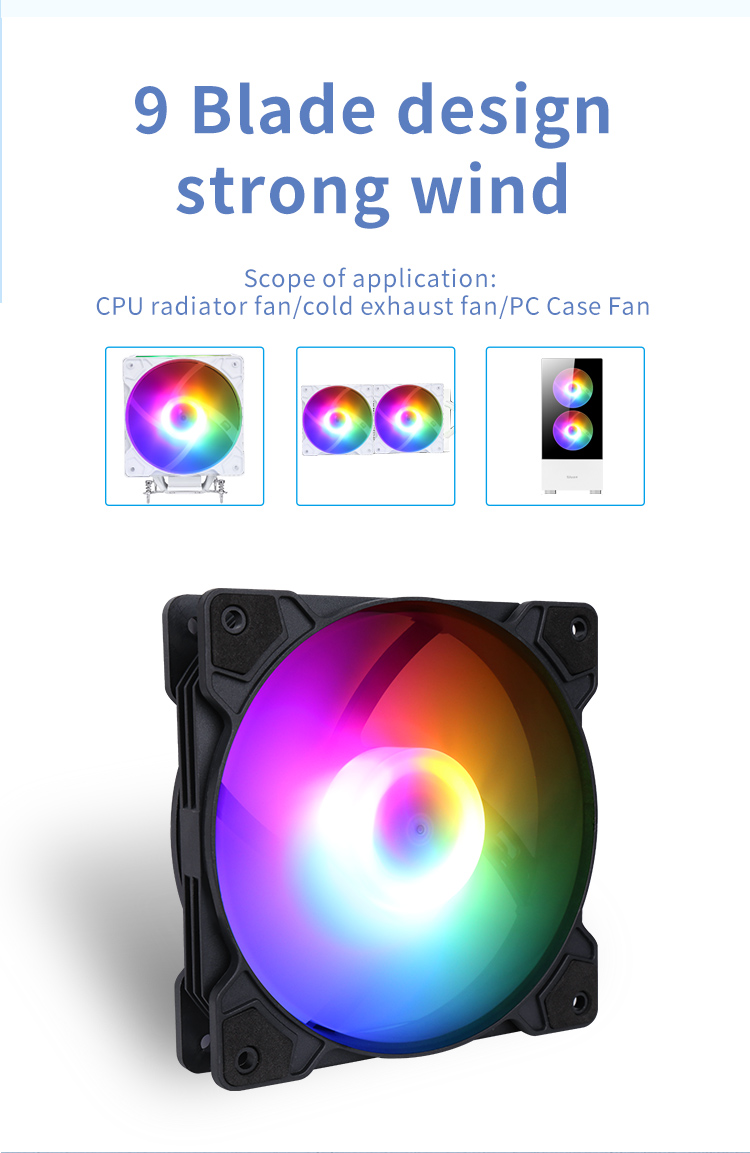 SAMA BLB 3 IN 1 ARGB PC Case Fans with IDE 5V 3Pin Fan Hub 120mm 12V 6 ...