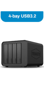 TERRAMASTER D4-320 External Hard Drive Enclosure - 4bay USB 3.2 Gen2 ...