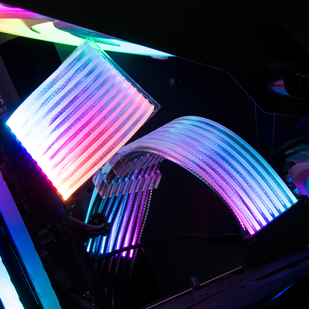 SAMA 2 pcs 8 Pin RGB CPU Extension Cable For PC Case PSU Power ...