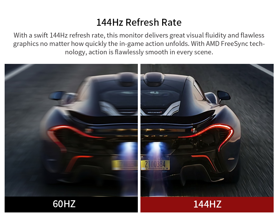 LUCKYFIVE 24 Inch 1080P 144Hz FHD IPS Flat Gaming Monitor With 178 ...