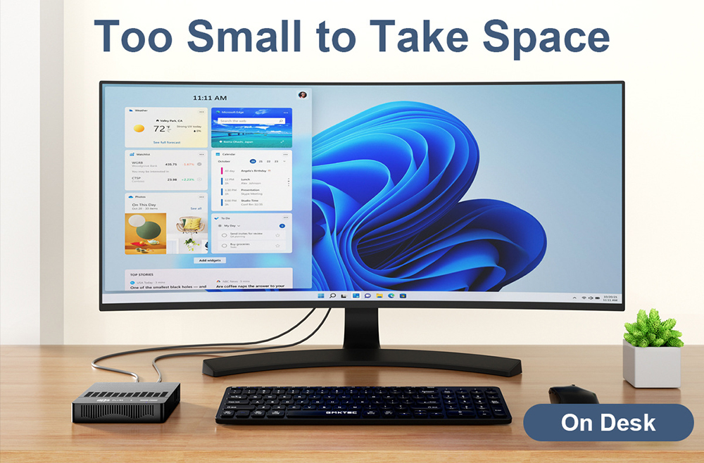 MLLSE Mini PC M2 Air Windows 11 Mini Desktop Computer with Intel Gemini ...
