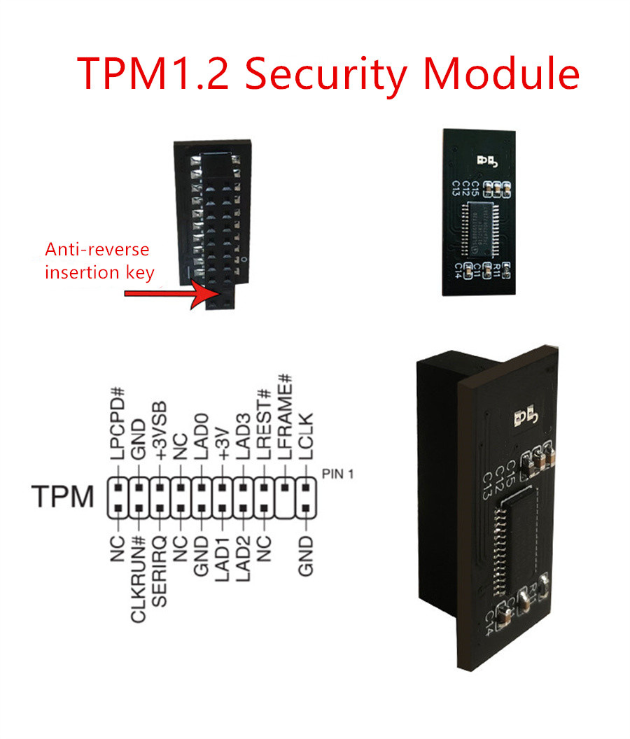 TPM 1.2 Security Module Board LPC 20 Pin Motherboards Card For ASUS For Gigabyte - Newegg.com