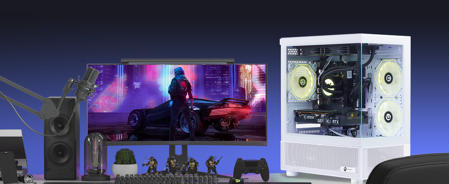 Ningmei Gaming Desktop Computer PC, AMD Ryzen 7 5700X, RTX 4060, 32GB ...