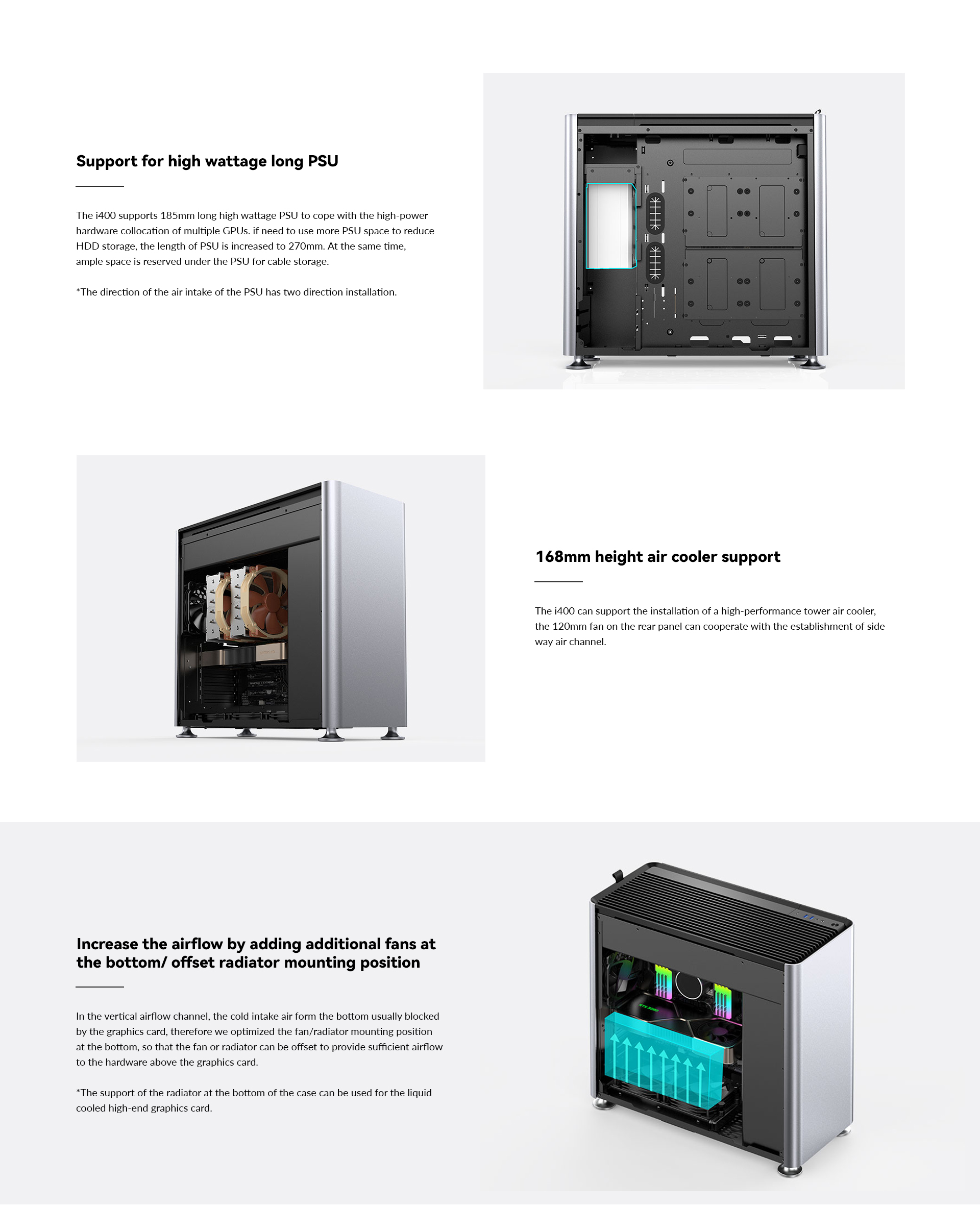 JONSPLUS i400 SG ATX Mid Tower Computer Case,Simplicity Design Glass ...