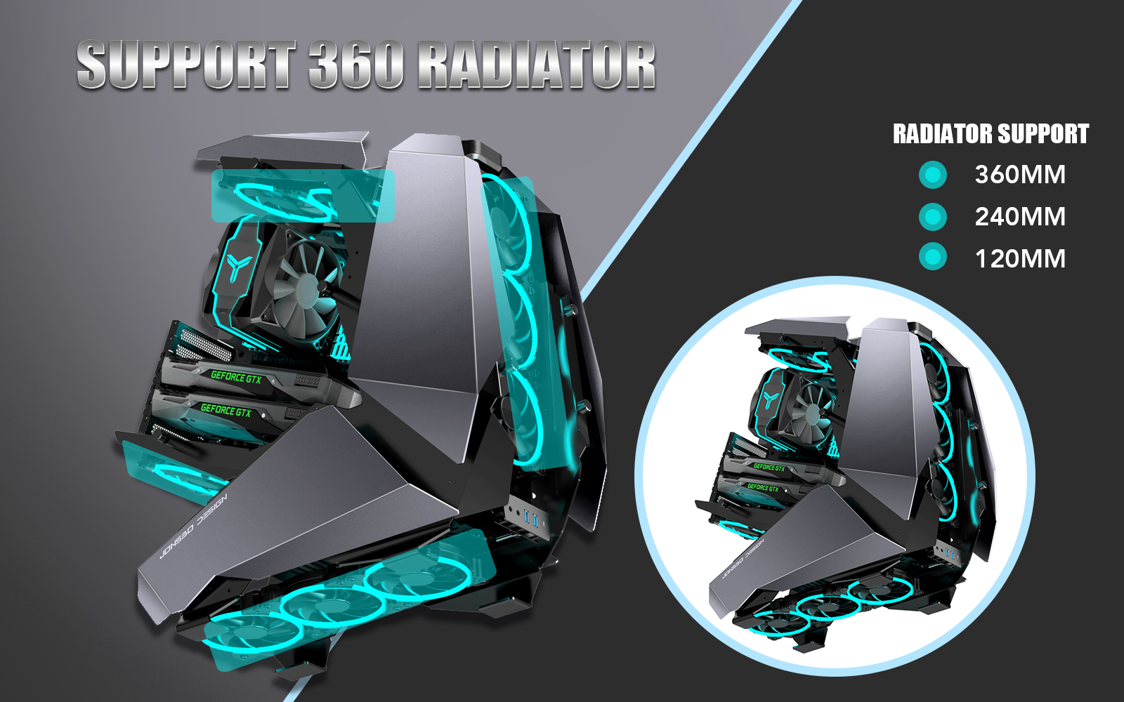 JONSBO MechWarrior MOD-5 Gaming Computer Case Support ATX Motherboard ...