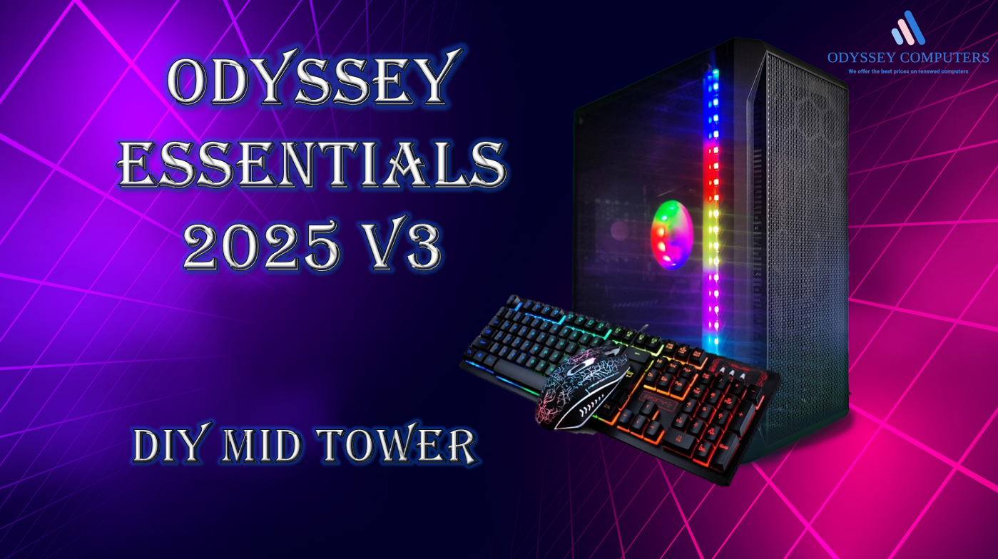 Odyssey Essentials 2025 V3 Custom Gaming PC, RGB Intel Core i5-8500 ...