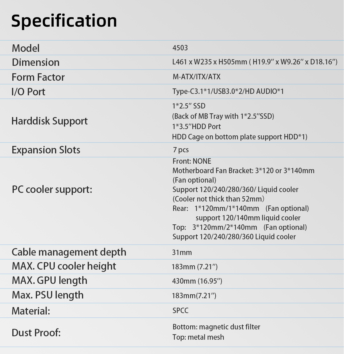 SAMA 4503 Mid Tower ATX Gaming PC Computer Case Black, 4 Addressable ...