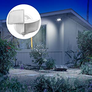 Home Zone Security Motion Sensor Flood Lights - Battery Powered 5000K ...