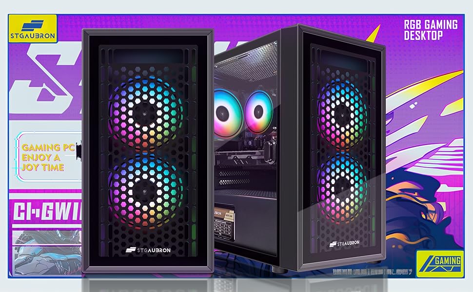 STGAubron Gaming Desktop PC, Intel Core i5-4570 3.2G up to 3.6G, Radeon ...