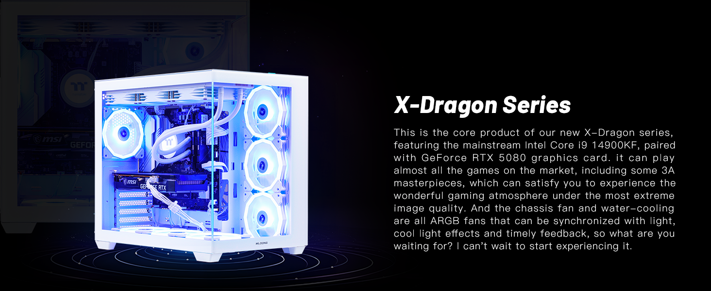 Mloong X-Dragon Gaming PC Desktop, Intel Core i9 14900KF 24 core 3.2GHz ...