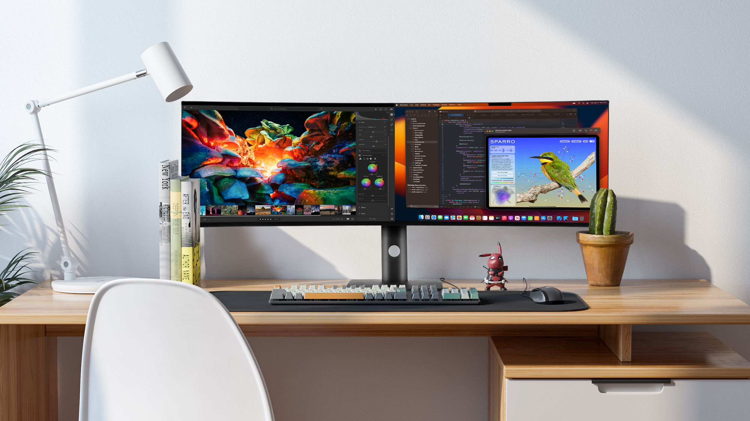 REHISK 49" IPS panel Super Ultra-Wide HDR Curved Gaming Monitor - 32:9 ...