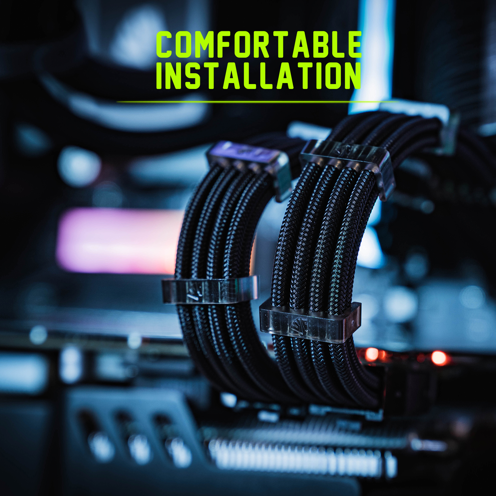 Asiahorse Transparent Black cable combs for psu cable,extension cable ...