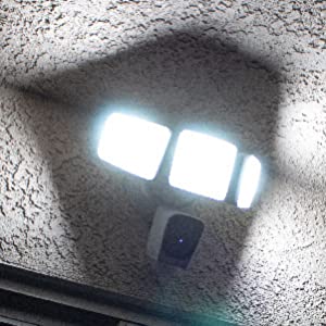 Home Zone Security Triple Head Floodlight Camera Smart 2.4 GHz 1080P ...